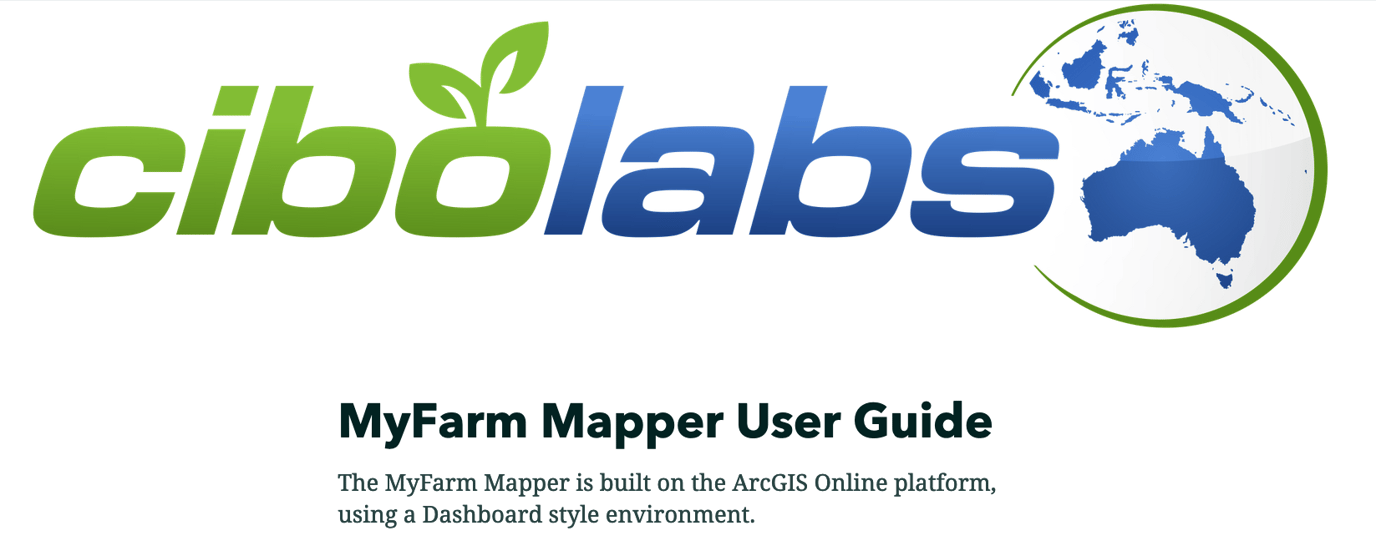 Cibo Labs - AGOL MyFarm Operations